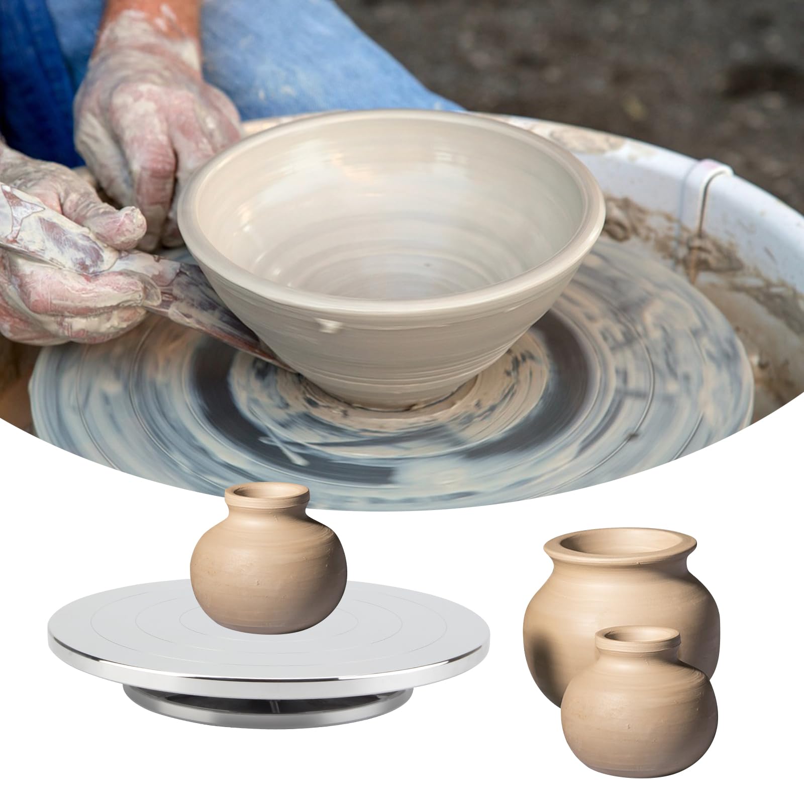 Snapklik.com : Pottery Turntable Sculpting Wheel, 11.8 Inch Ceramic ...