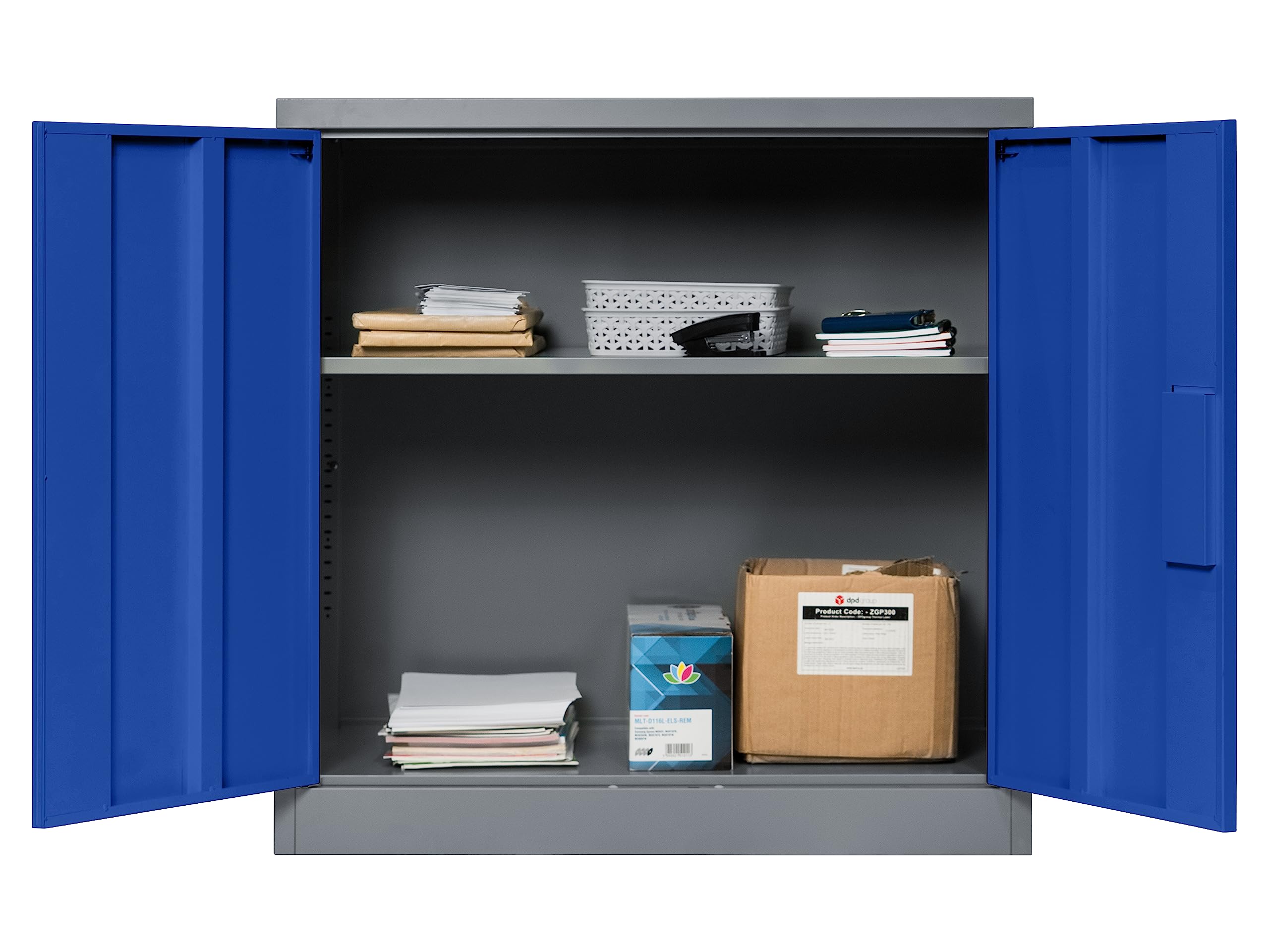 The WORKPLACE Depot Metal Storage Cabinet, Small Lockable Steel Utility ...
