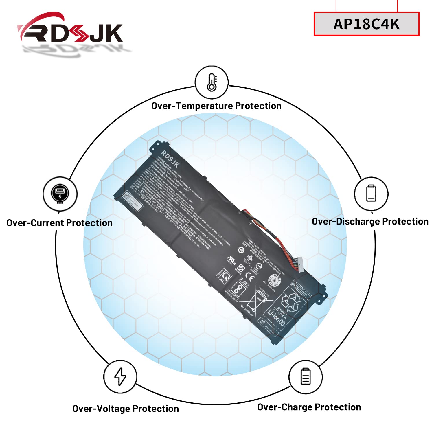 AP18C4K Laptop Battery for Acer Aspire 3 A315-42 A315-42G A315-54 ...