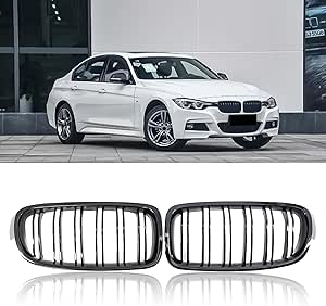 Amazon.com: Kumming F30 Grille 2PCS,Front Kidney Grille for BMW 3 ...