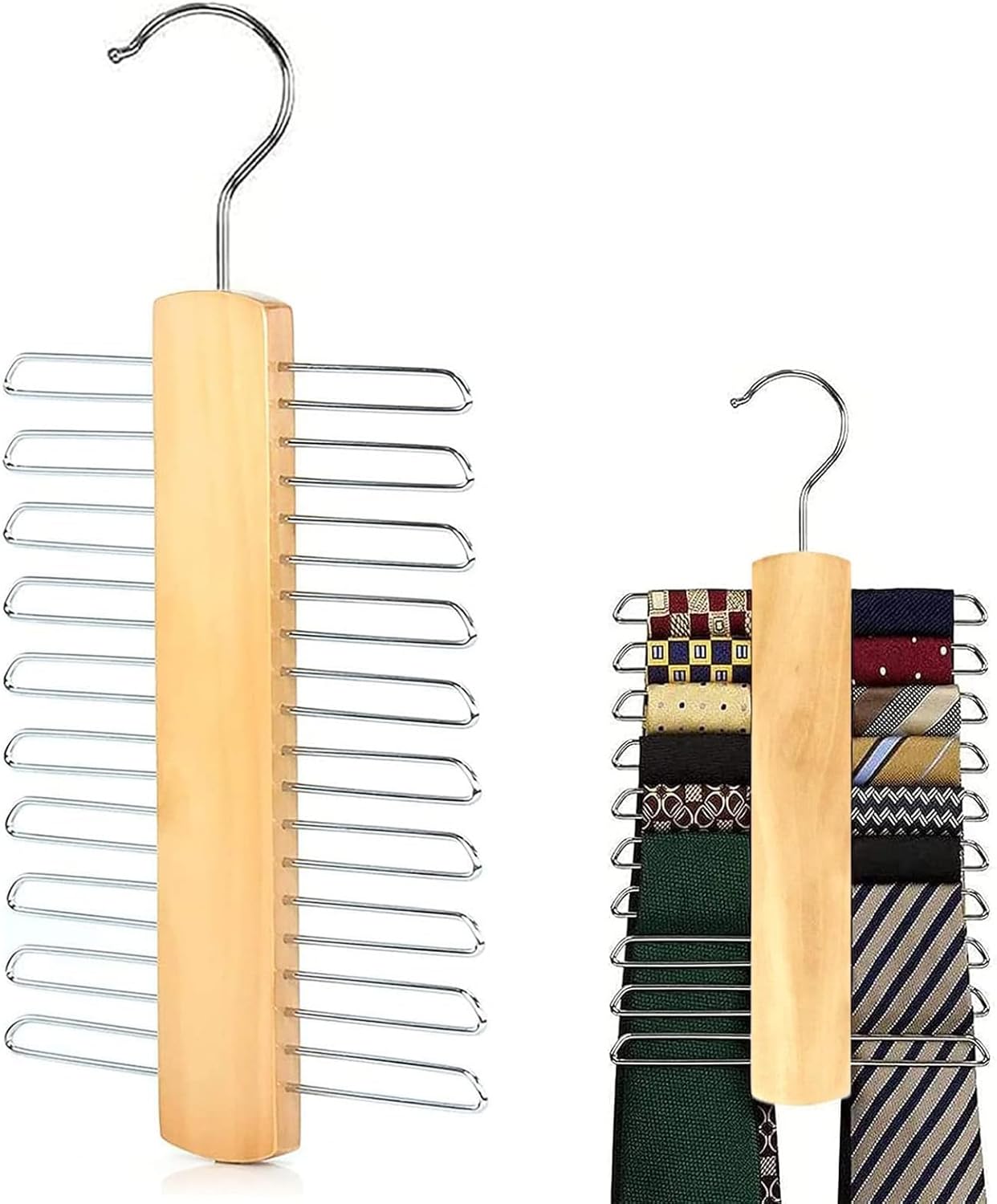 Wooden Tie and Belt Holder, Wooden Tie Holder, Tie Hanger, Wooden ...