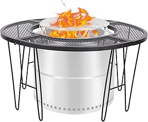 Amazon.com: Lineslife Fire Pit Surround Tabletop for Solo Stove Bonfire ...