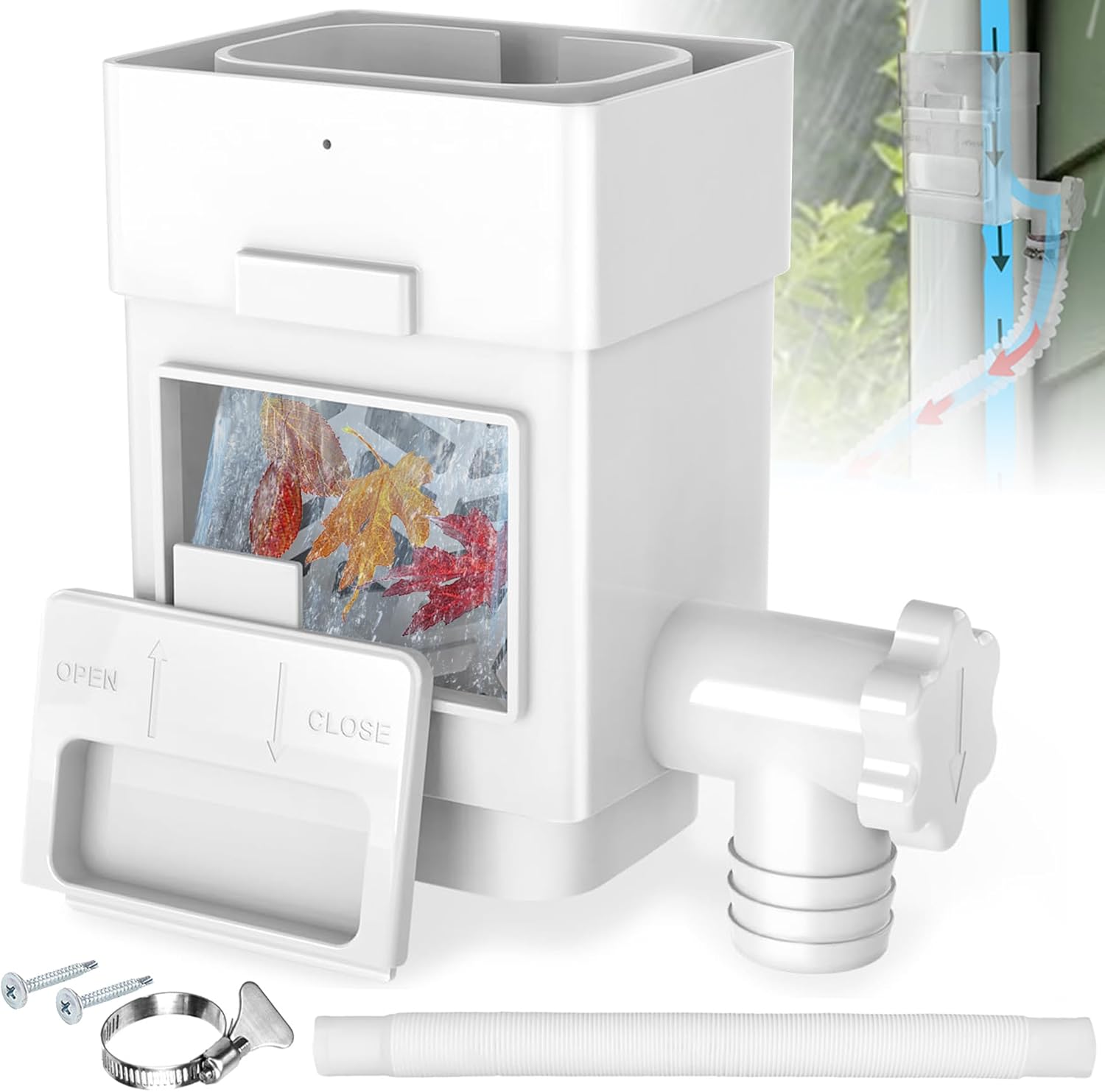 Rain Barrel Diverter Kit, Rainwater Collection System for 2x3”and 3x4 ...