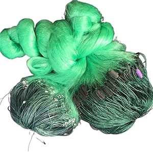 Amazon.com : Gill Net 3 Layers Fishing Net Fish with Floats 85/90/95 ...