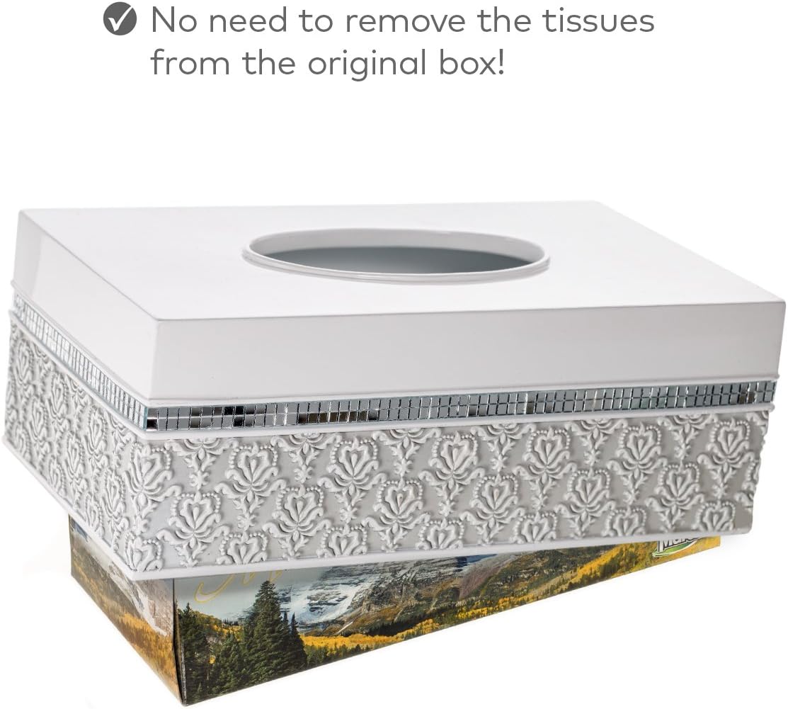 (Tissue Box (Rectangle)) – Creative Scents Mirror Damask Rectangle ...