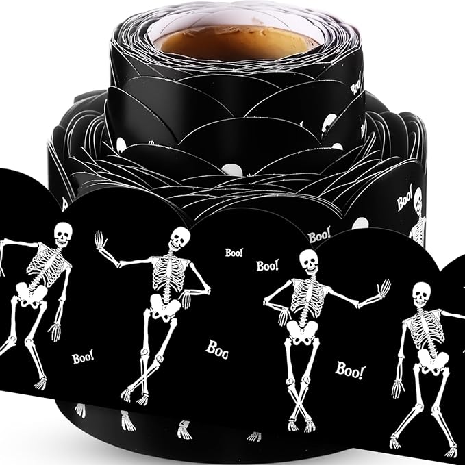Amazon.com: Fuutreo 32.8 ft Halloween Skeleton Bulletin Borders ...