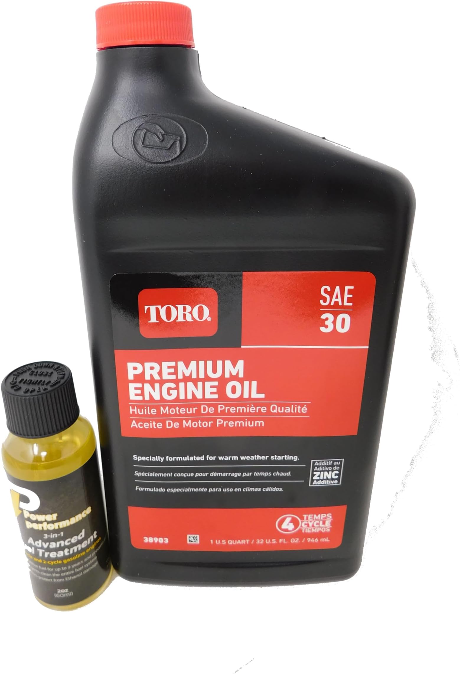 Amazon.com: Toro 38903 SAE 30 Engine Oil Quart and Fuel Treatment ...