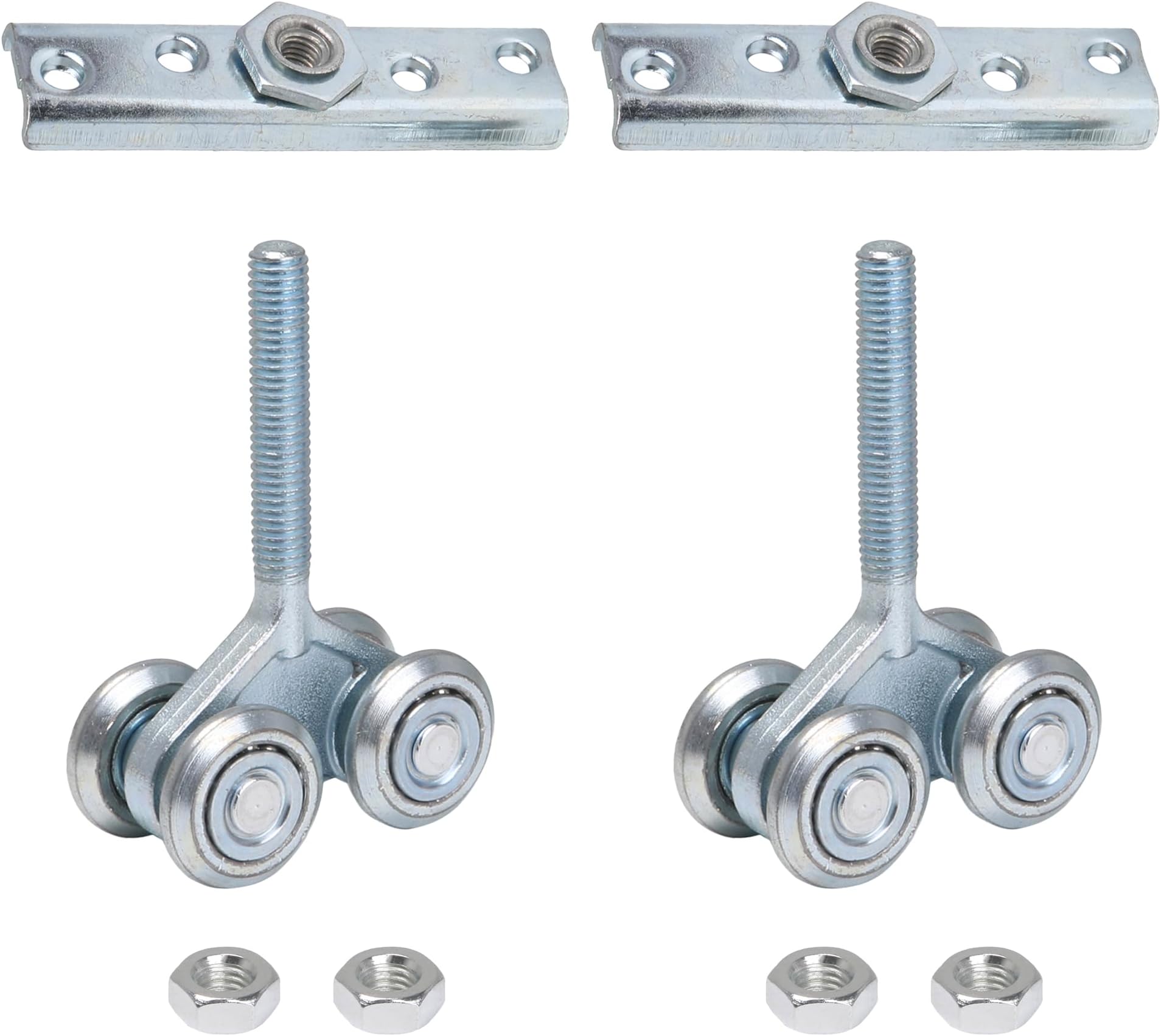 BQLZR 2X Steel Sliding Track Roller Hanging Door Rail Trolley Wheel H4 ...