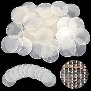 Amazon.com: 2 Inch Capiz Shells, 180 Pcs Round Natural Shells, Round ...