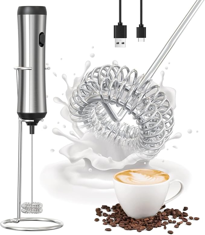Amazon.com: Milk Frother Handheld for Coffee, Fast Handheld Drink Mixer ...