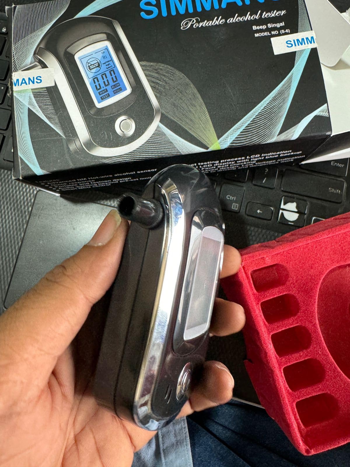 Professional LCD Display Police Alcohol Detector Digital Breath Alcohol ...