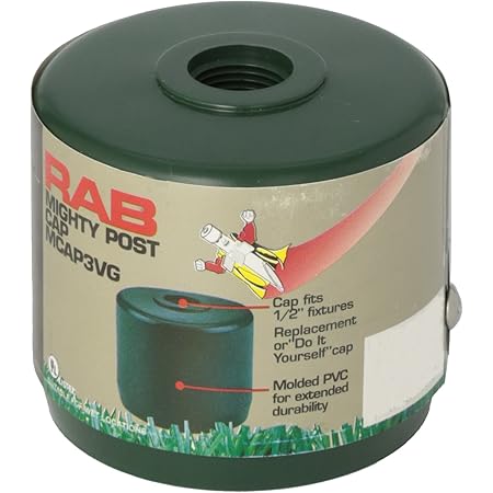 RAB Lighting MCAP3B Mighty Post Cap for 3" Pipe, 2-7/8" OD, Black (Pack ...