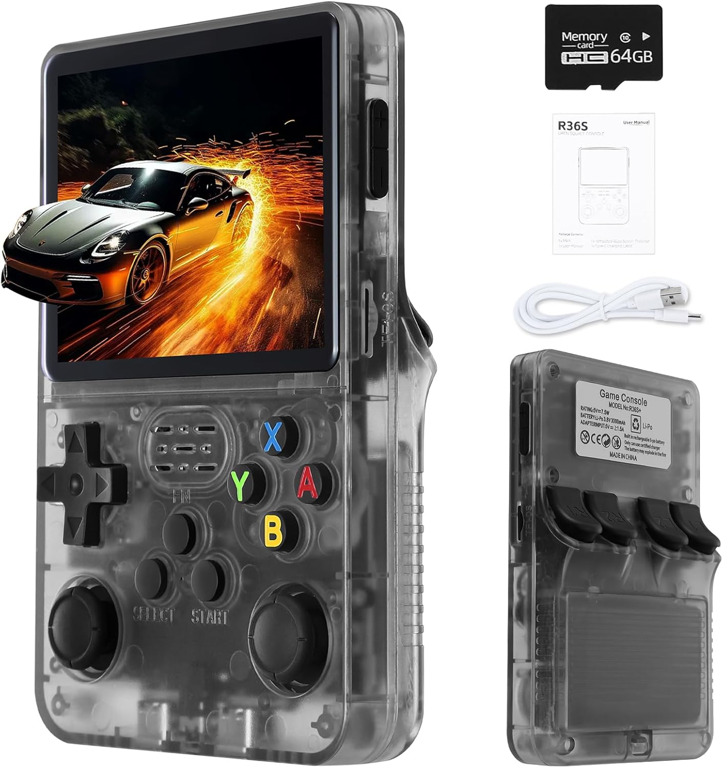 Amazon.com: R36S Retro Handheld Game Console, 15000+ HD Classic Games ...