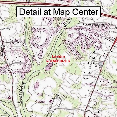 Amazon.com : USGS Topographic Quadrangle Map - Lanham, Maryland (Folded ...