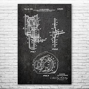 Amazon.com: Disk Brake Poster Print (18x24) Mechanic Gift, Garage ...
