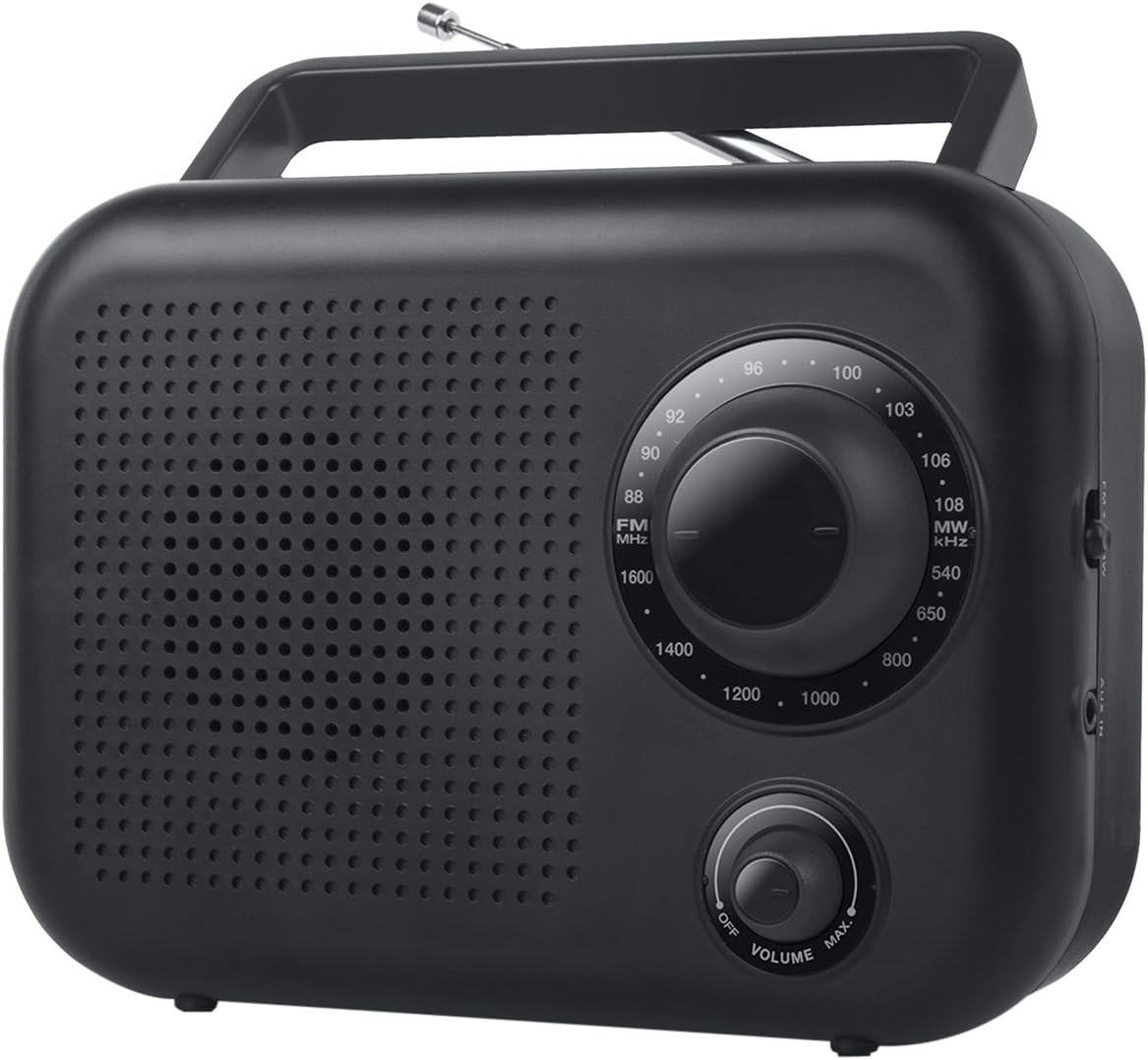 New One R210 Radio Portable AM/FM Noir Mat : Amazon.fr: High-Tech