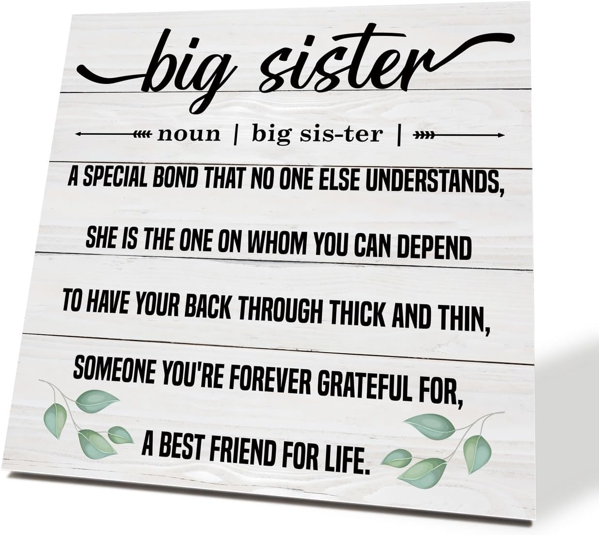 Amazon.com: Sister Decor Sign, Wooden Plaque Sign Table Decor, Big ...