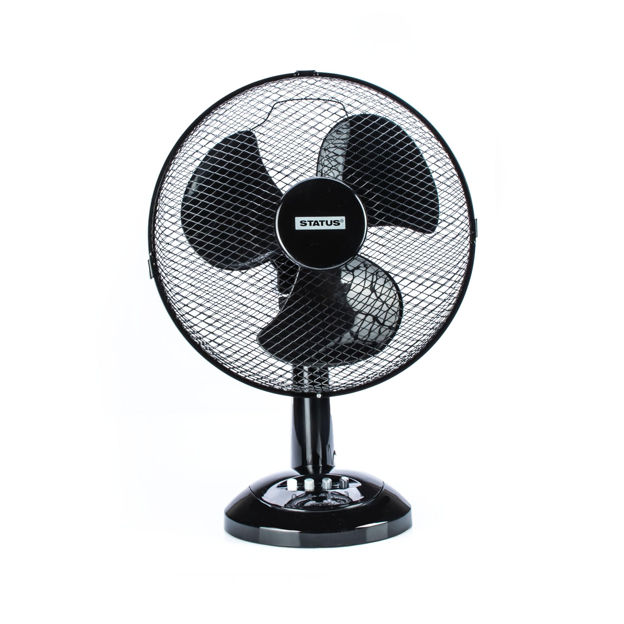 Status: 12 Inch Oscillating Black Portable Fan / 3 Speed Adjustable ...