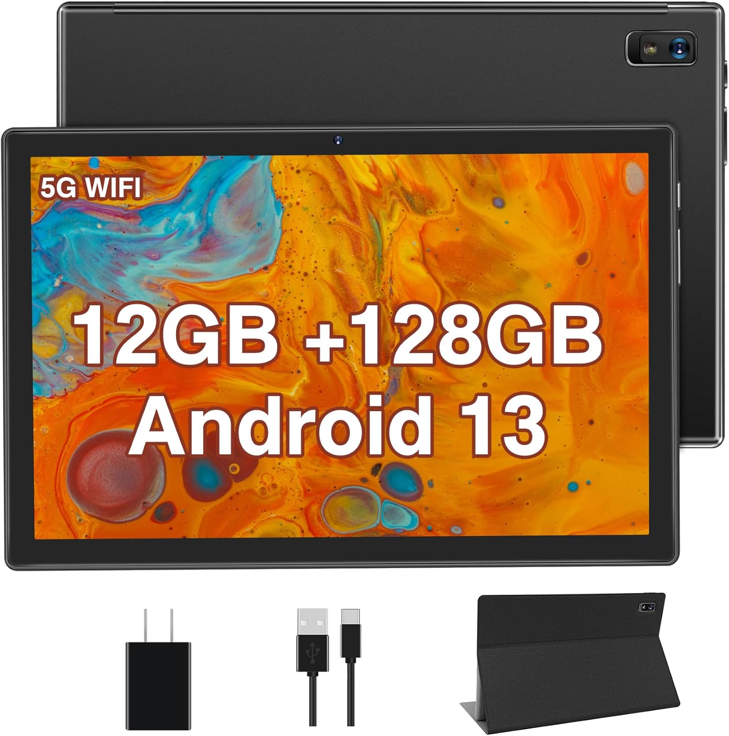 Amazon.com : AOCWEI Android 13 Tablet 10 Inch Tablets 2023 with Case, 5G/2.4G WiFi, 12GB RAM ...