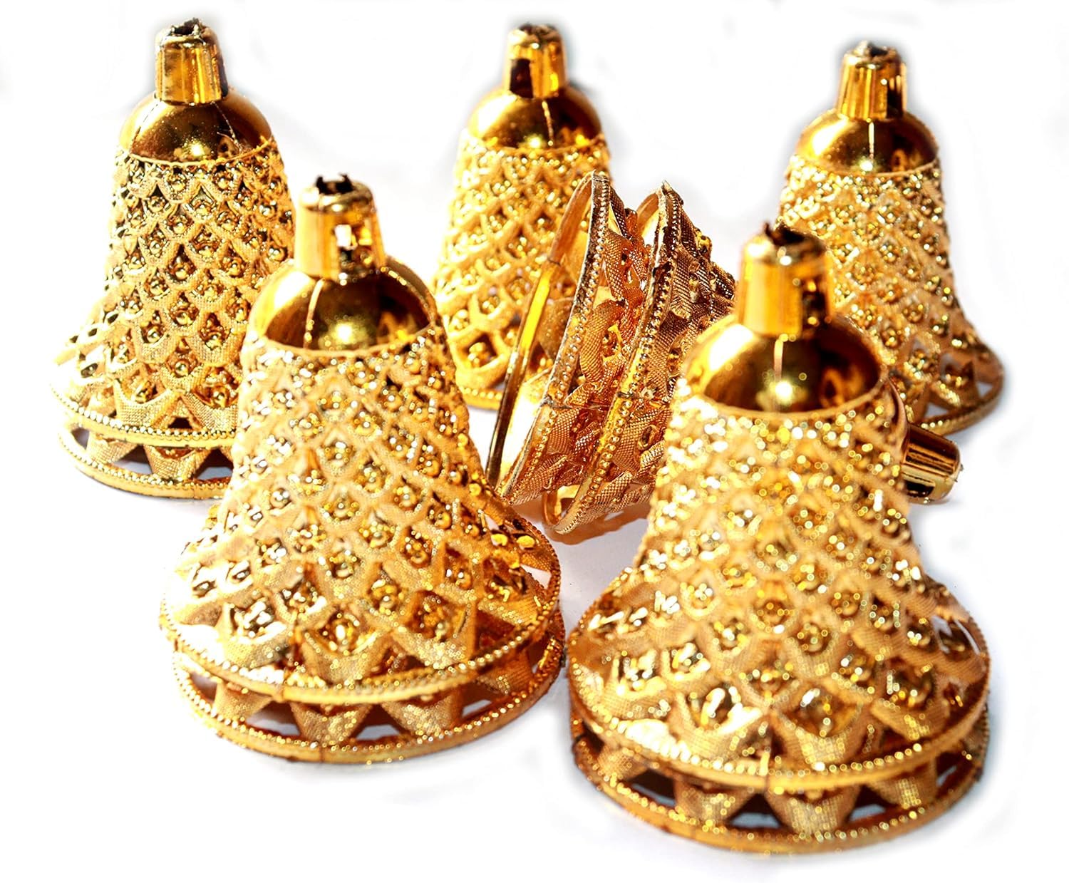 Amazon.com: NANNUDECO Plastic Bells for Home Decor Ornaments Christmas ...