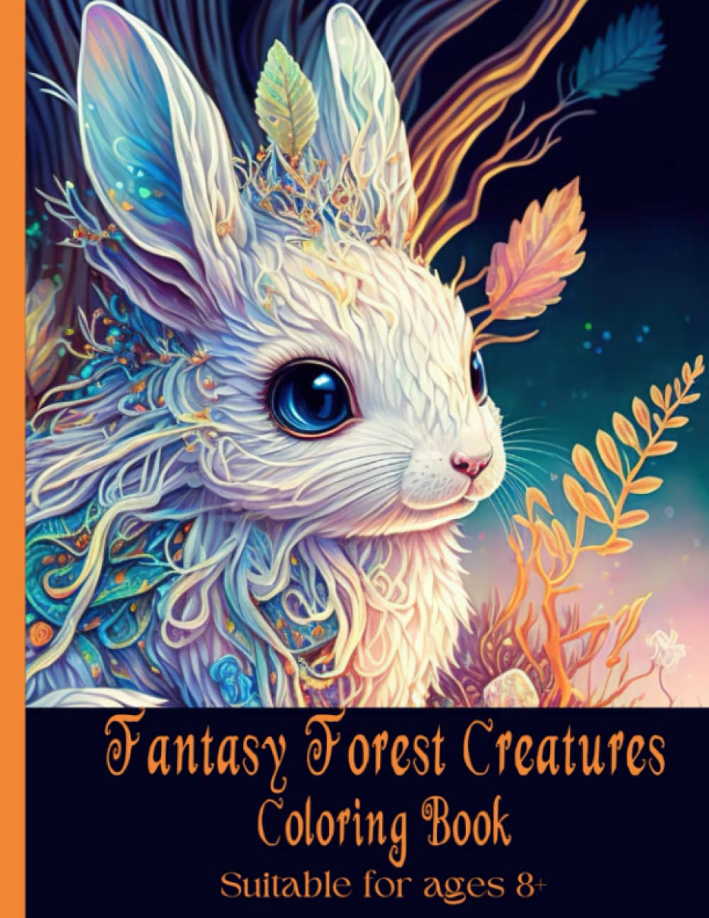 Fantasy Forest Creatures Coloring Book: Grayscale Woodland Forest ...