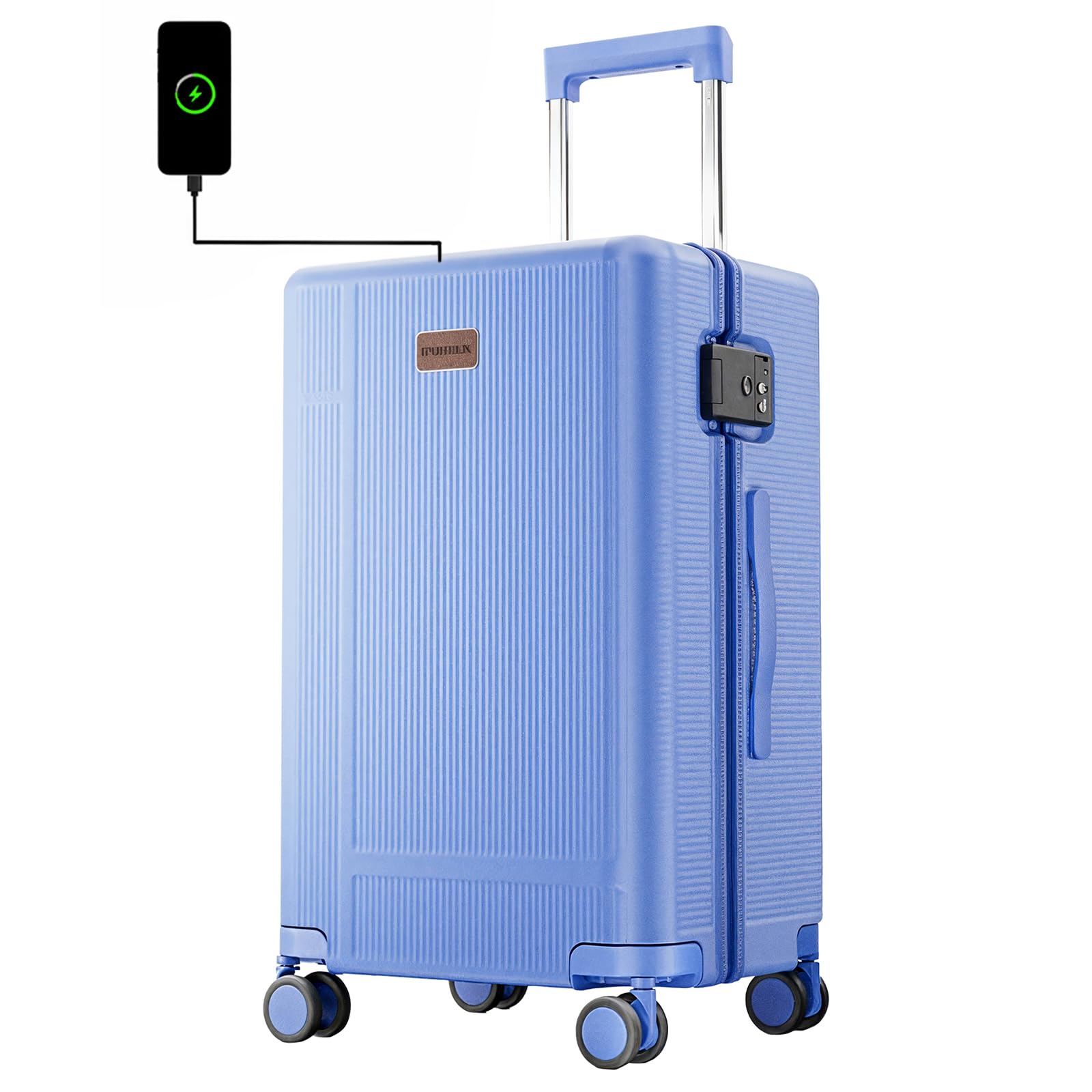 Amazon.com | DwanNuts Carry on Luggage with Charger (Power Bank Not ...