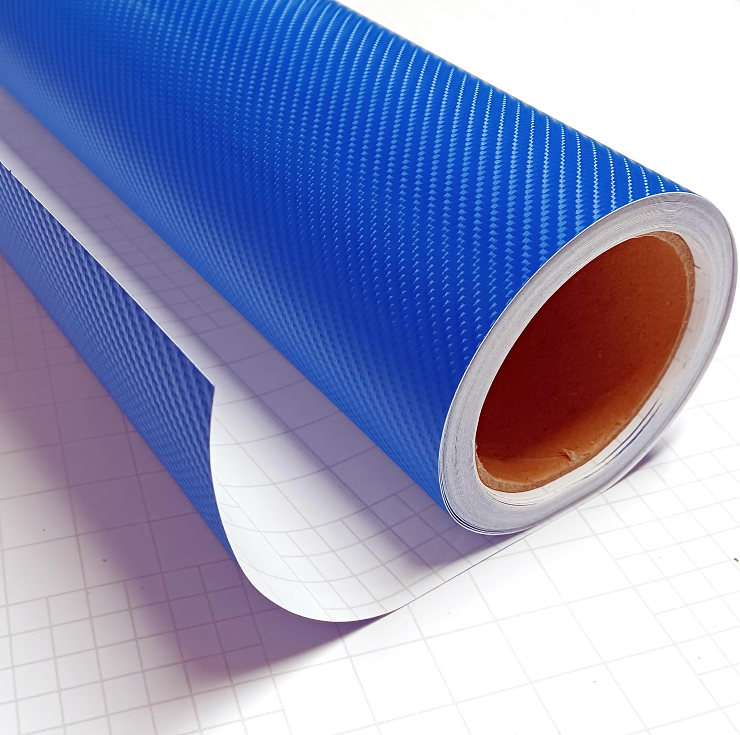 Snapklik.com : DIYAH 4D Blue Carbon Fiber Vinyl Wrap Sticker