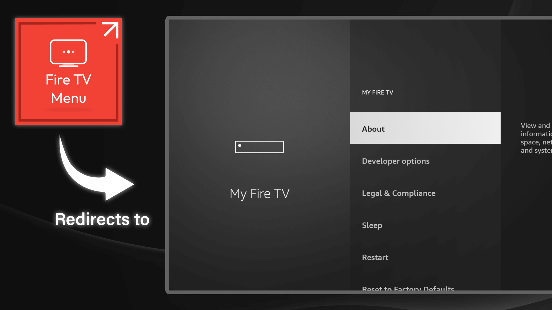 My Fire TV Menu - Quick Access to My FireTV Settings Screen by Shortcut ...