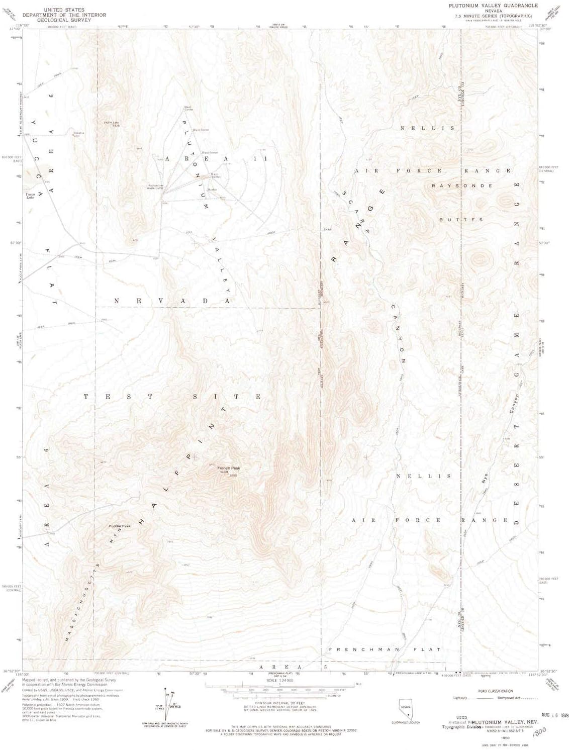 Amazon.com : YellowMaps Plutonium Valley NV topo map, 1:24000 Scale, 7. ...