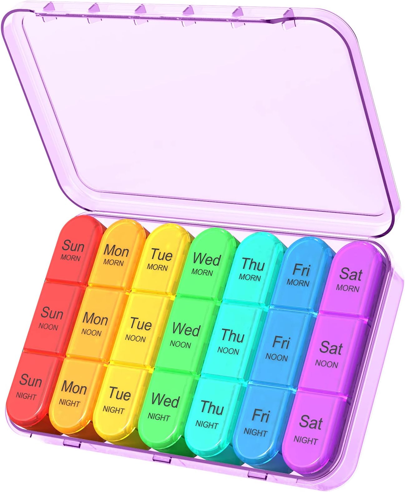 Amazon.com: Daviky Weekly Pill Organizer 3 Times a Day, Travel Pill ...