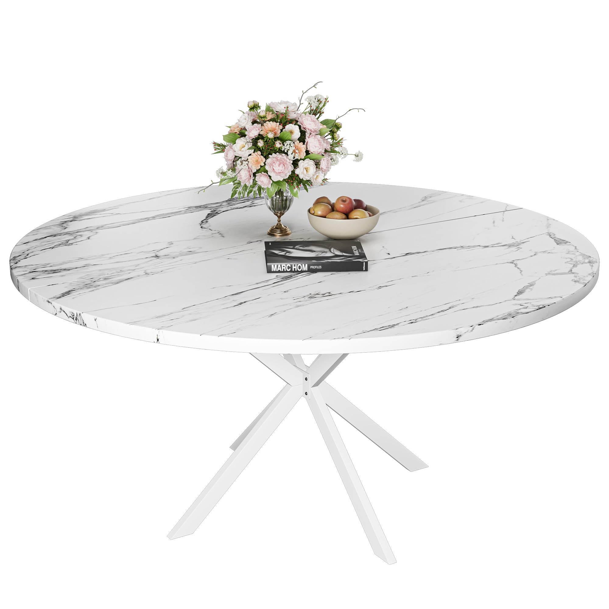 Amazon.com - RLRO 42" Round Dining Table, Modern Round Dining Table for ...