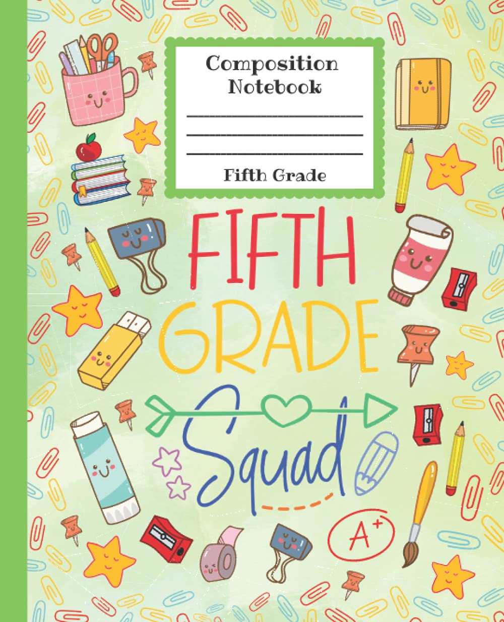 Amazon.com: Fifth Grade Composition Notebook: Wide Ruled Paper, 7.5” X ...