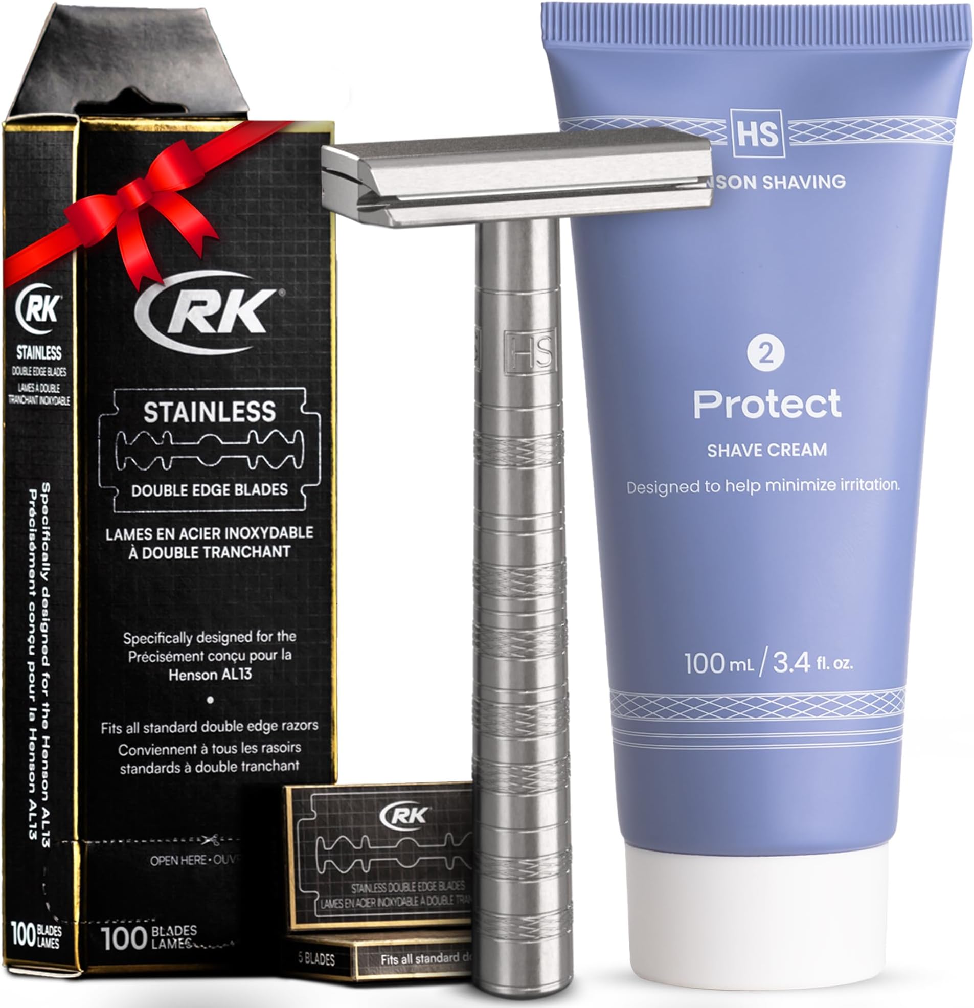 Amazon.com: Henson Shaving Razor - Aluminum Double Edge Safety Razor ...