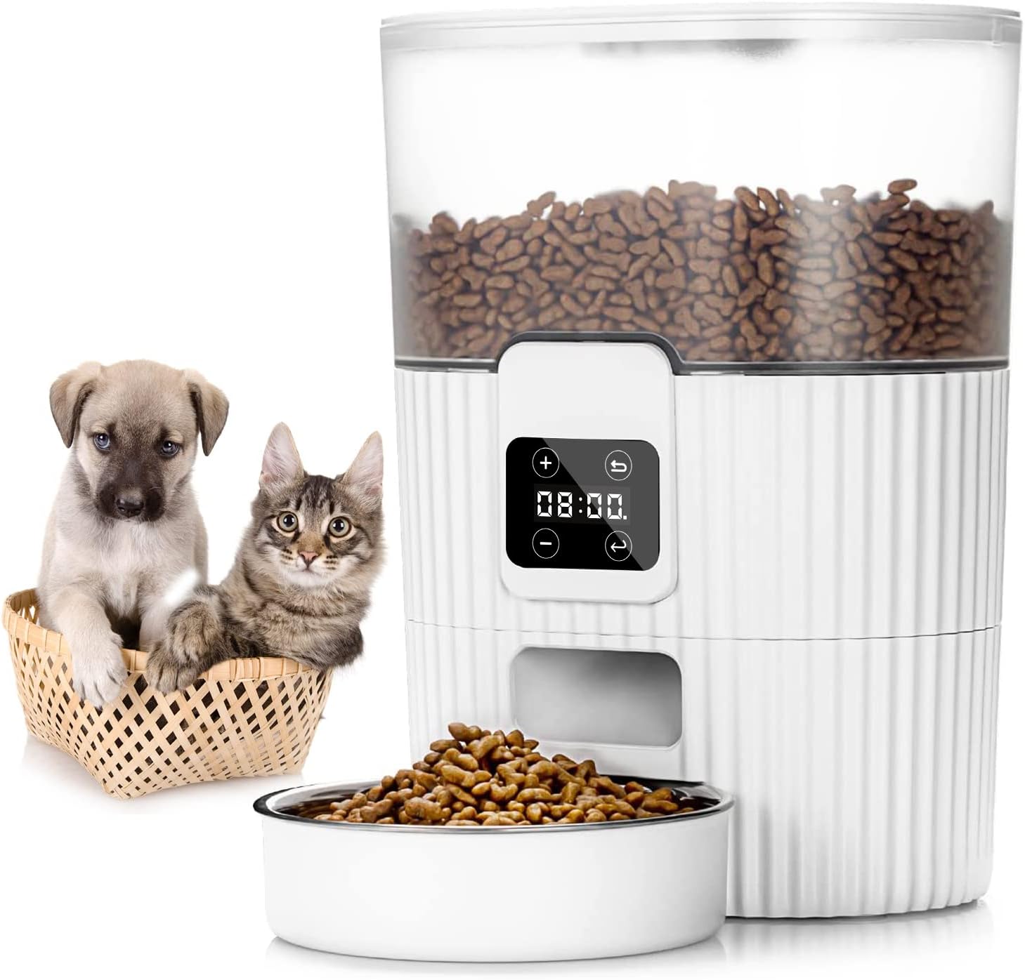 Amazon.com : PAPIFEED Automatic Cat Feeders: Timed Cat Feeders for Dry ...