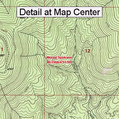 Amazon.com : USGS Topographic Quadrangle Map - Mount Spokane ...
