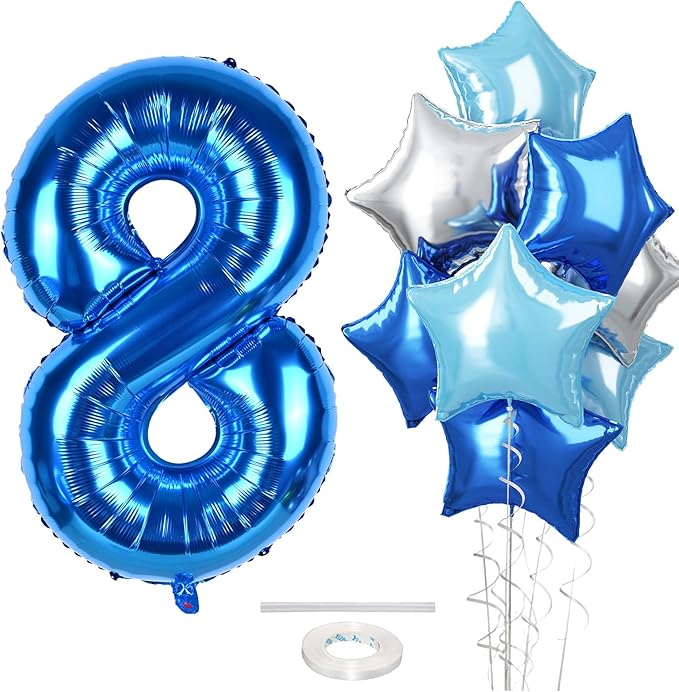 Amazon.com: Big Foil 8 Balloon, 40 Inch Dark Teal Blue Self Inflating ...