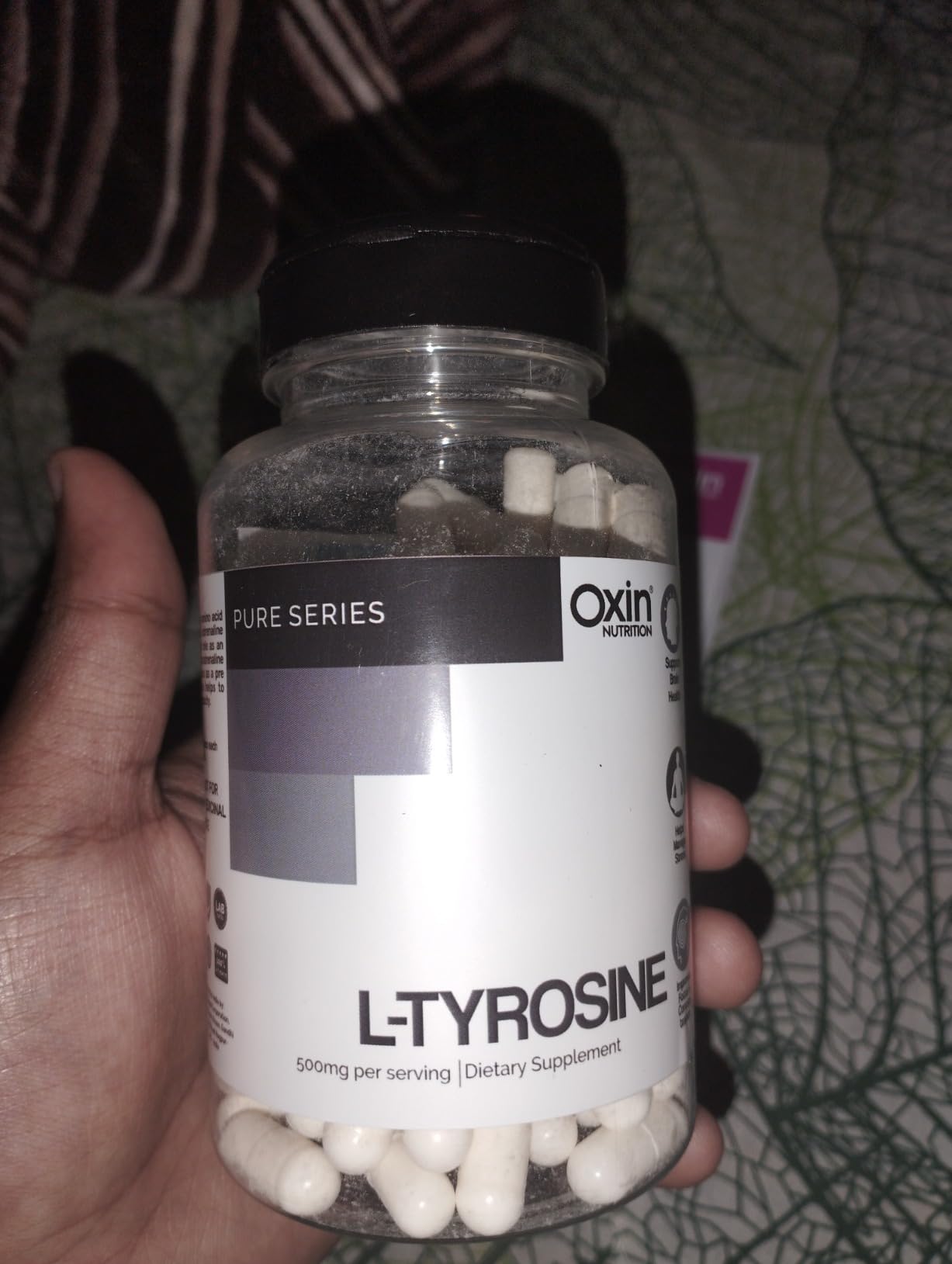 Oxin Nutrition L Tyrosine 500mg Capsule Pure Series 100% Pure & USP ...