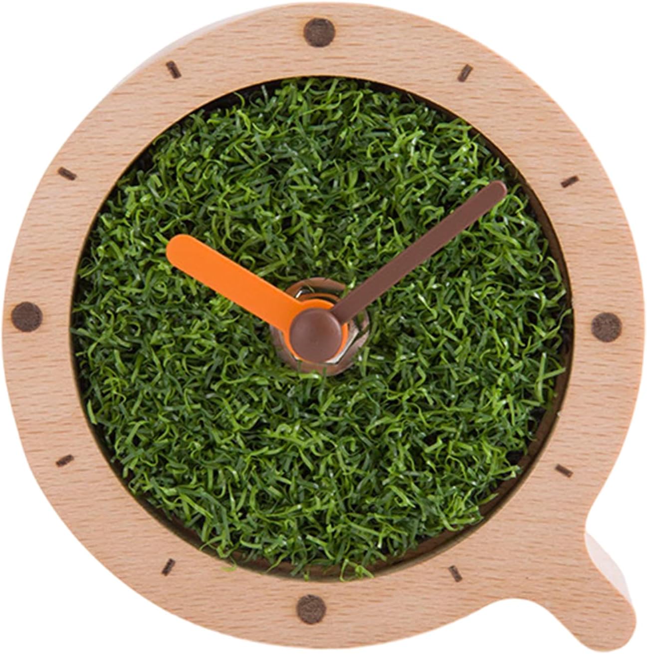 LIbgiubhy Round Wood Alarm Clock Wood Quiet Not-Tickings Battery ...
