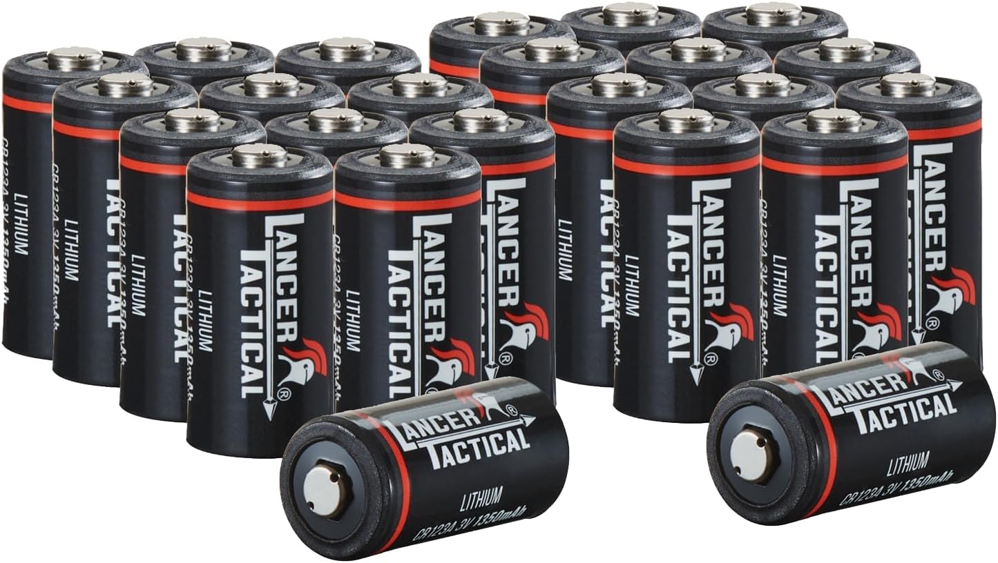 Amazon.com: Lancer Tactical CR123A 1300mAh Lithium Batteries, 3 Volt ...