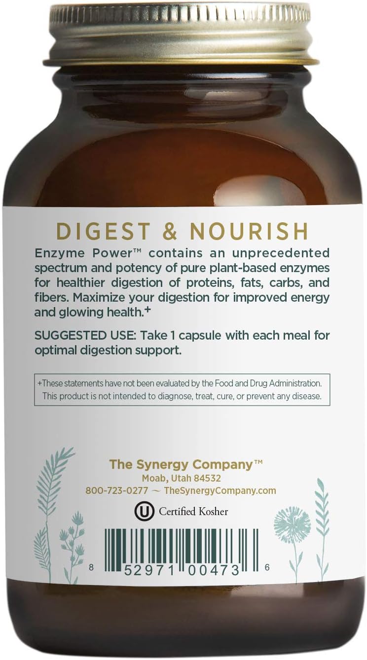 Buy PURE SYNERGY Enzyme Power | 90 Capsules | Non-GMO | 15+ Plant-Based ...