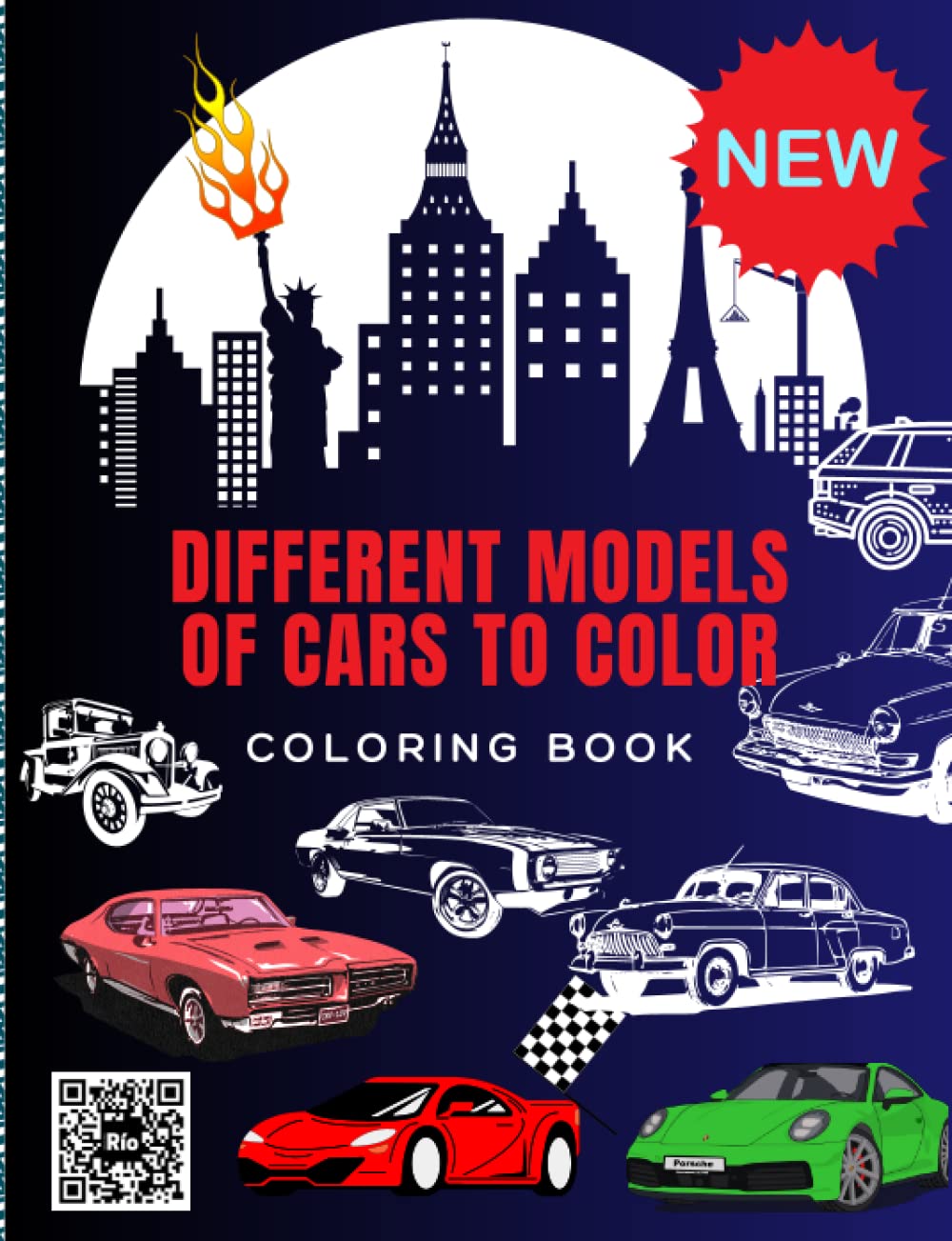 Different Models of Cars to Color: Coloring Book/ Classic Cars/ Sport ...