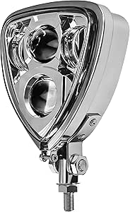 Amazon.com: FATECIM Triangle Motorcycle LED Headlight Motorbike Hi/Lo ...