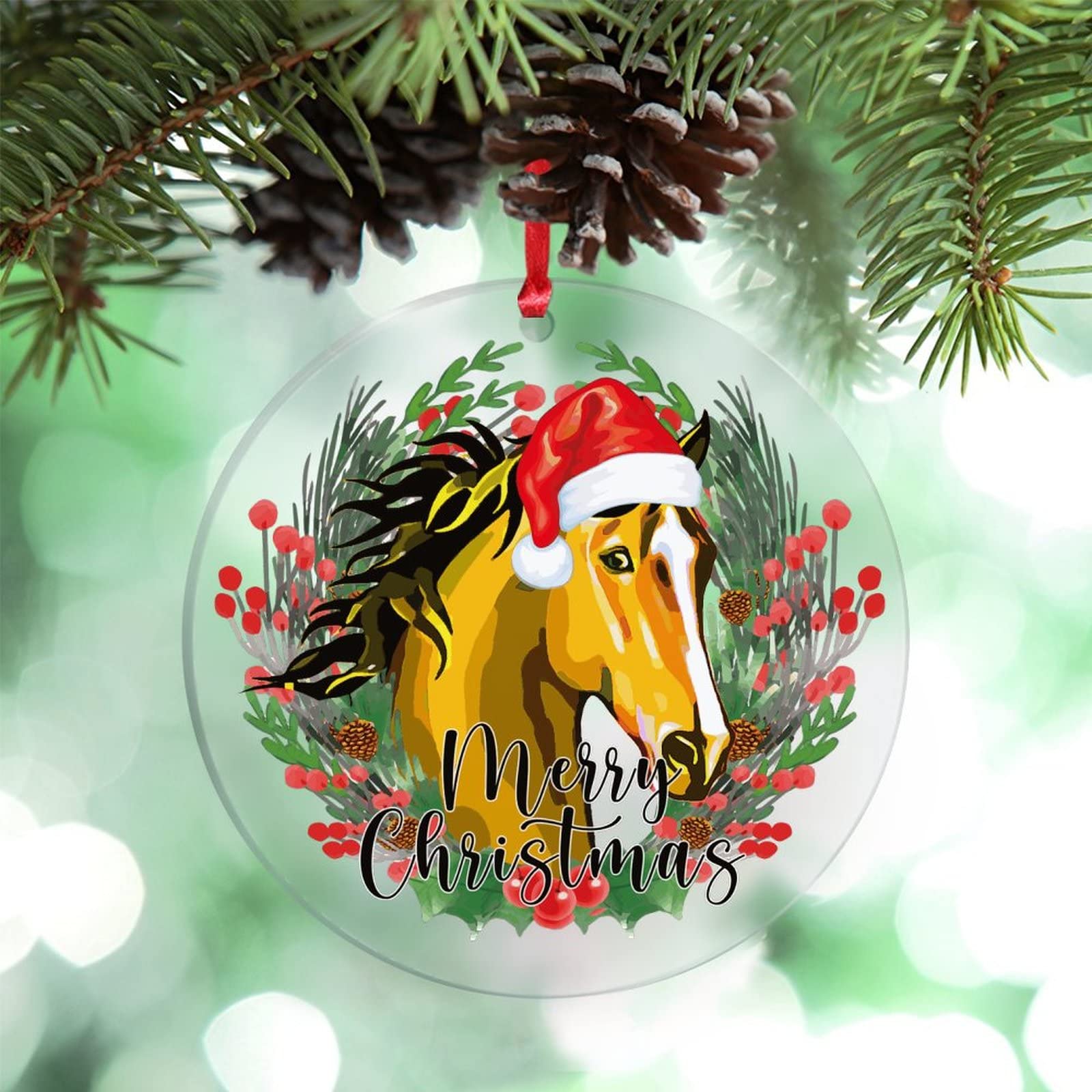 Horse Christmas Tree Ornaments DIY Glittery Holiday Horse Ornaments