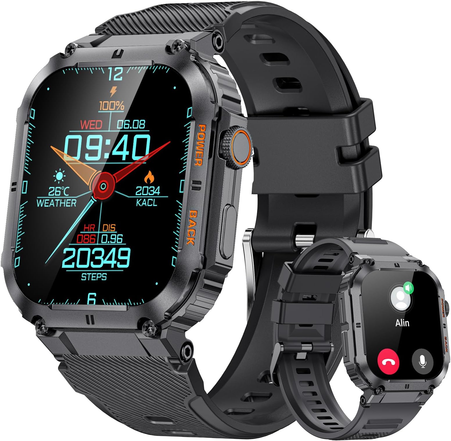 Montre intelligente pour homme et femme avec Alexa intégrée, appel ...