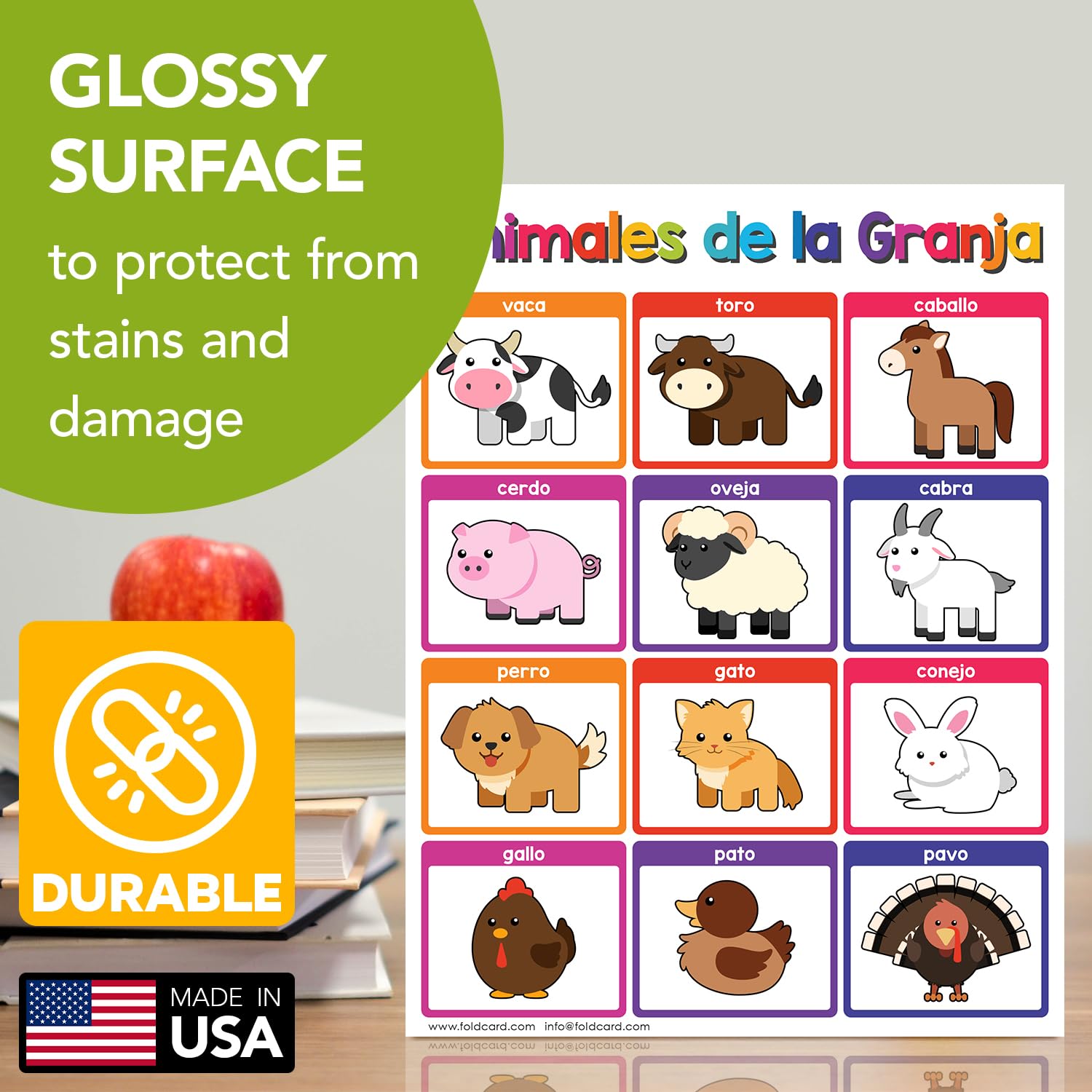 Snapklik.com : Animales De La Granja Spanish Educational Posters For ...