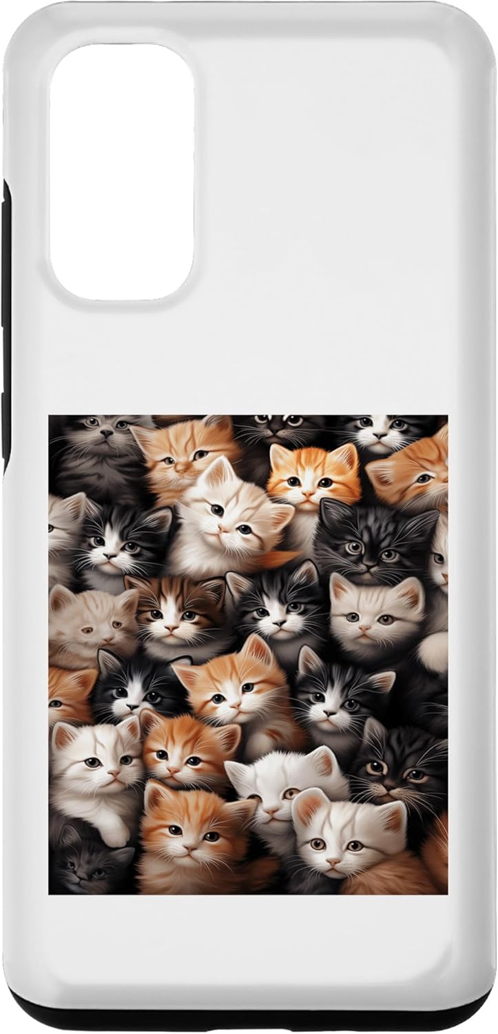 Amazon.com: Galaxy S20 Funny Cat many cats Cute Kawaii Cat Cute eyes ...