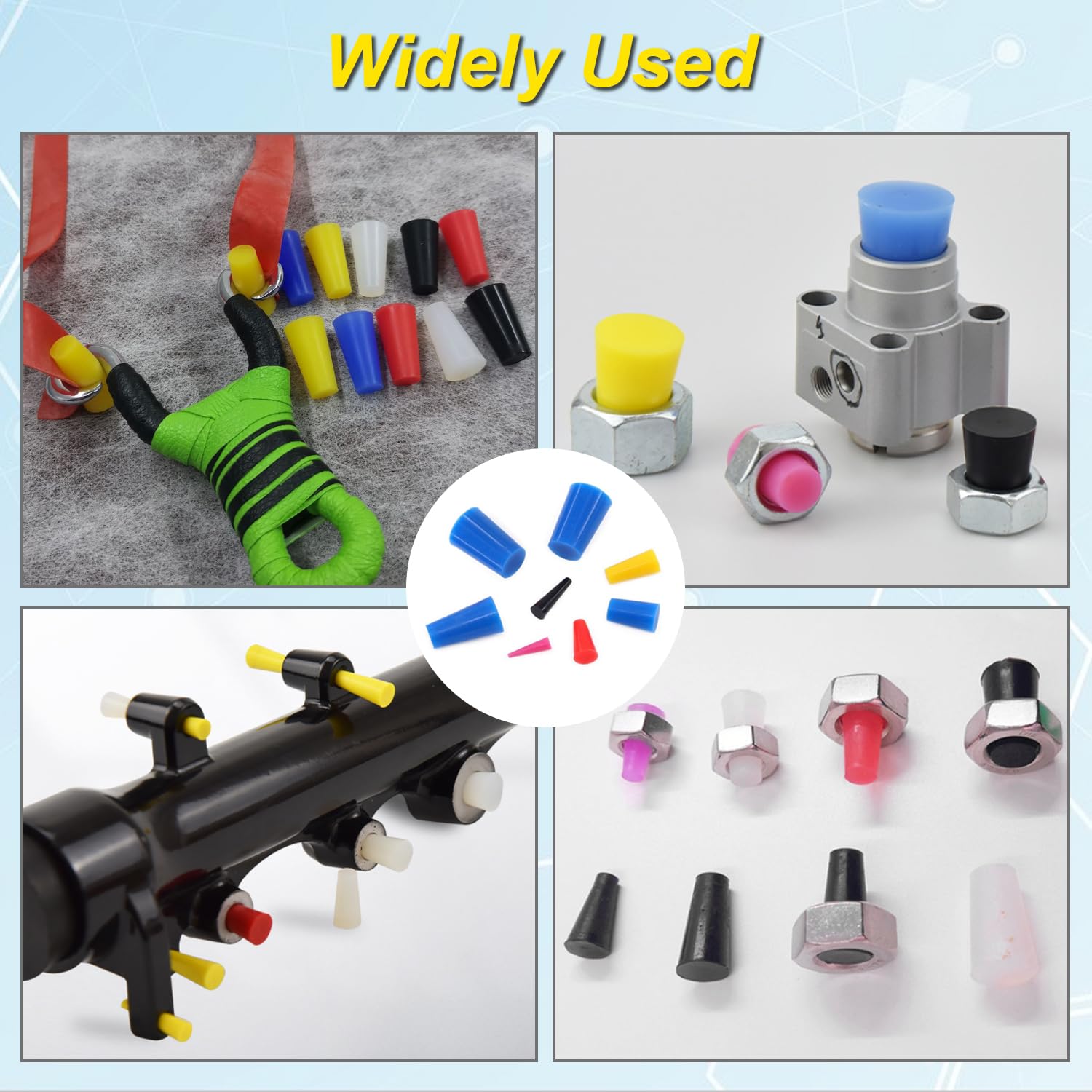 Snapklik.com : Weideer 100Pcs Silicone Rubber Tapered Plug Assortment ...