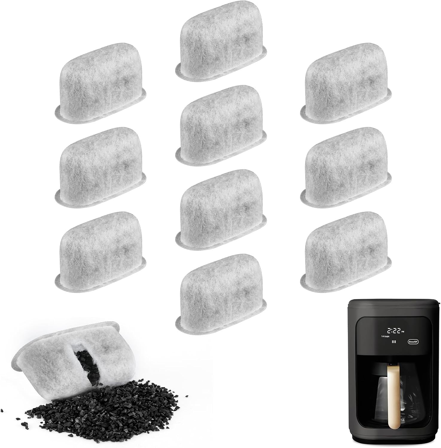 Amazon.com: 10 Pack Coffee Maker Filter Compatible with Beautiful Drew ...
