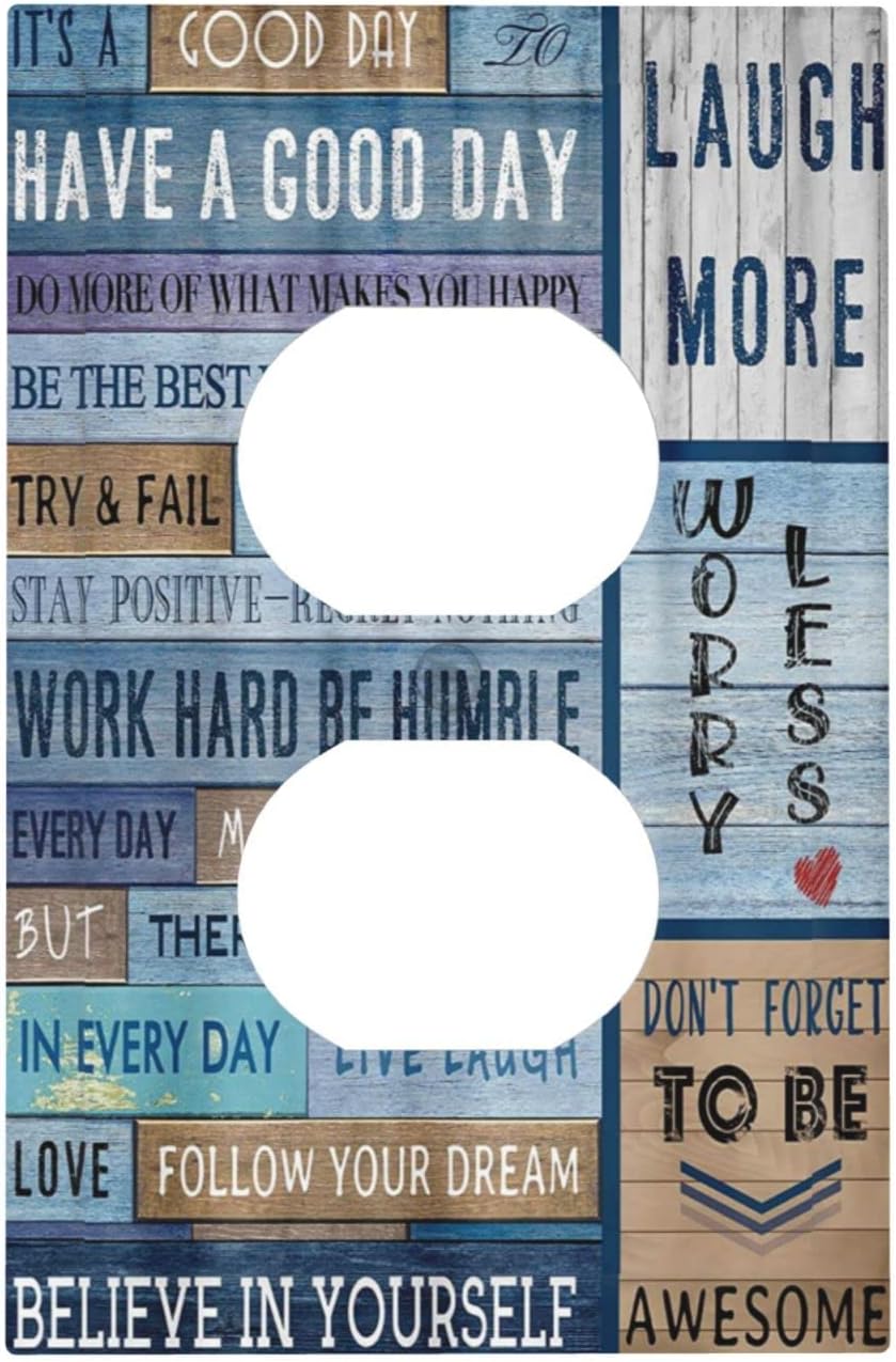 Rustic Inspirational Quotes Motivational 1 Gang Light Switch Plate ...