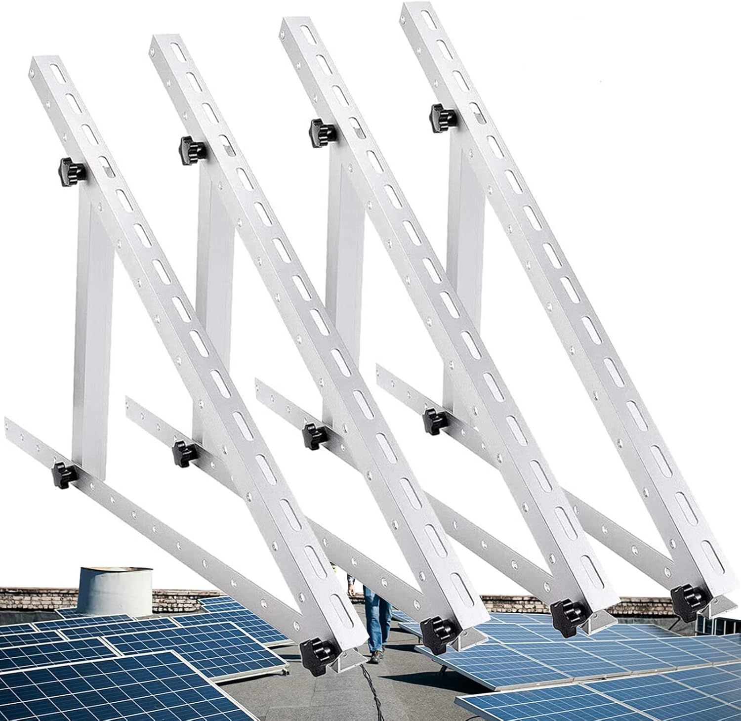 41In Adjustable Solar Panel Tilt Mount Brackets, 0 To 60° Adjust ...